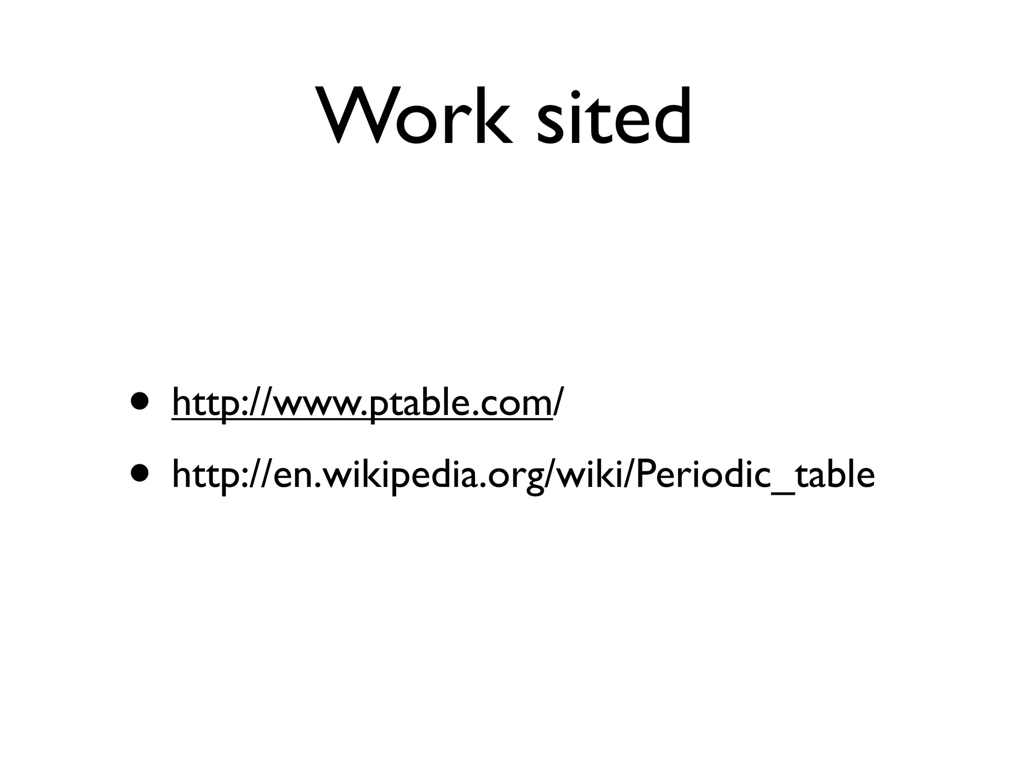 Periodic table | KEY | Chemistry | Science