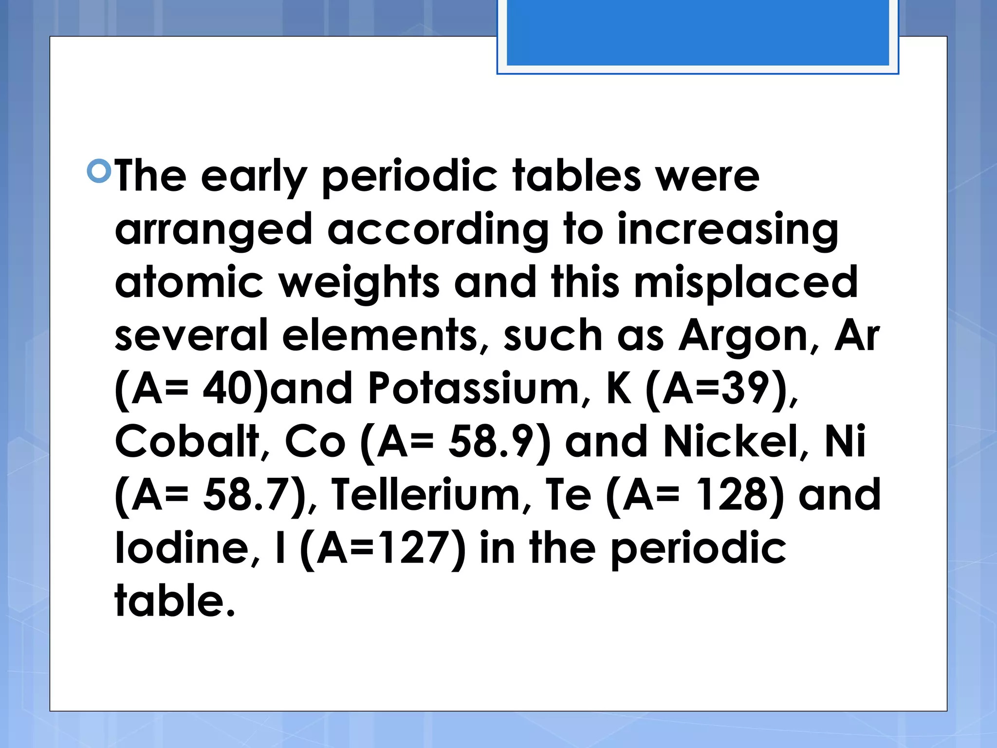 Periodic table Development and Trends | PPT