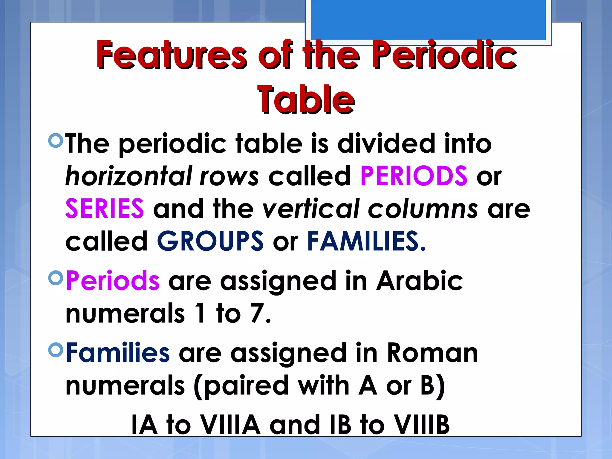 Periodic table Development and Trends | PPT