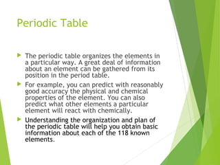 Periodic table | PPT