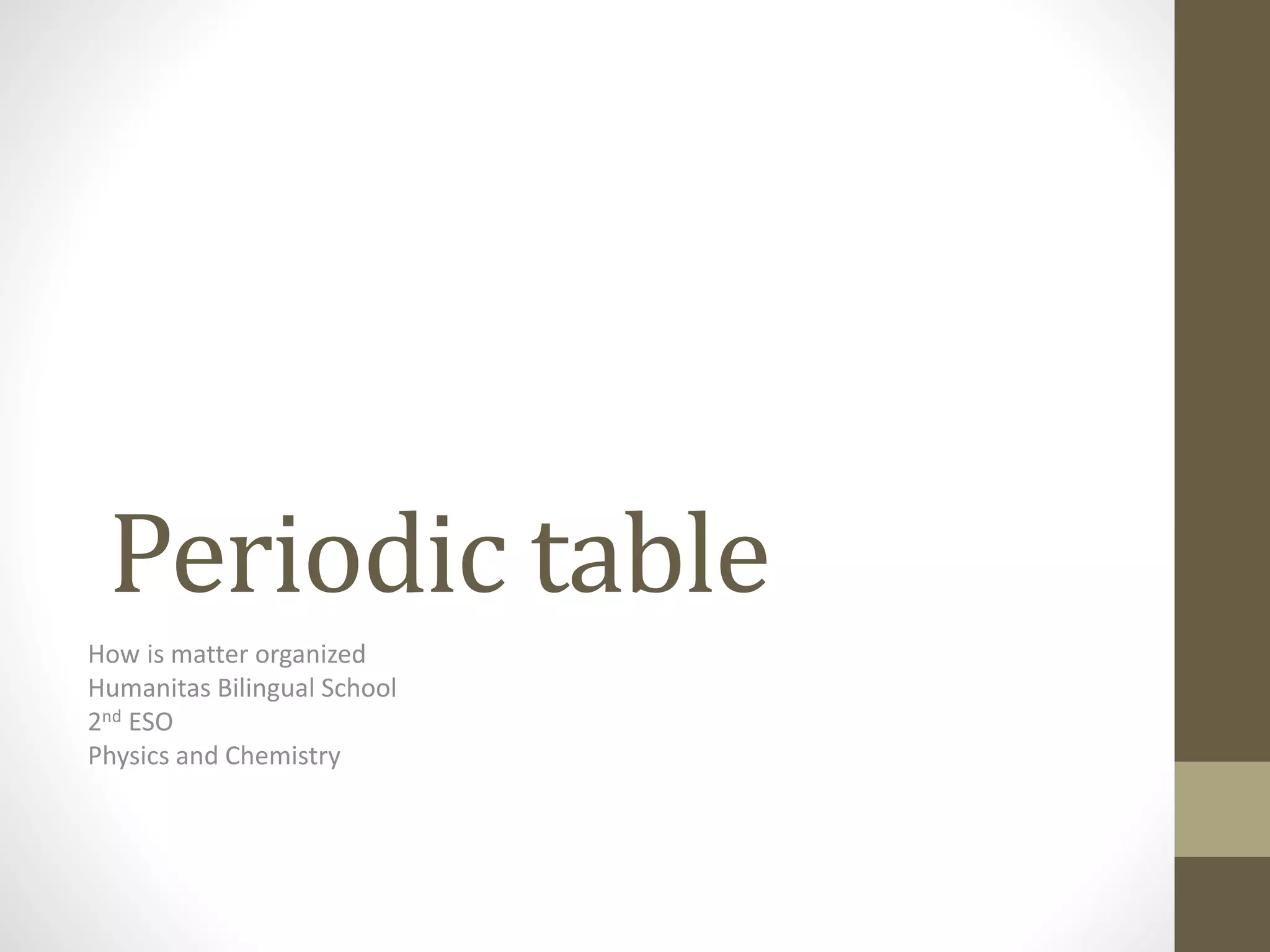 Periodic table | PPT