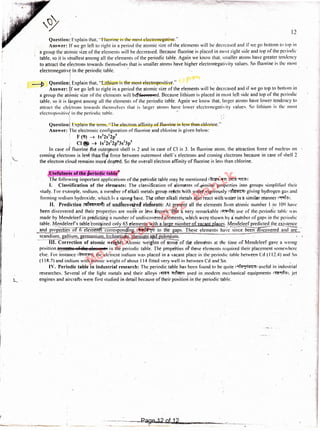 Periodic Table (Classification of elements) MANIK | PDF