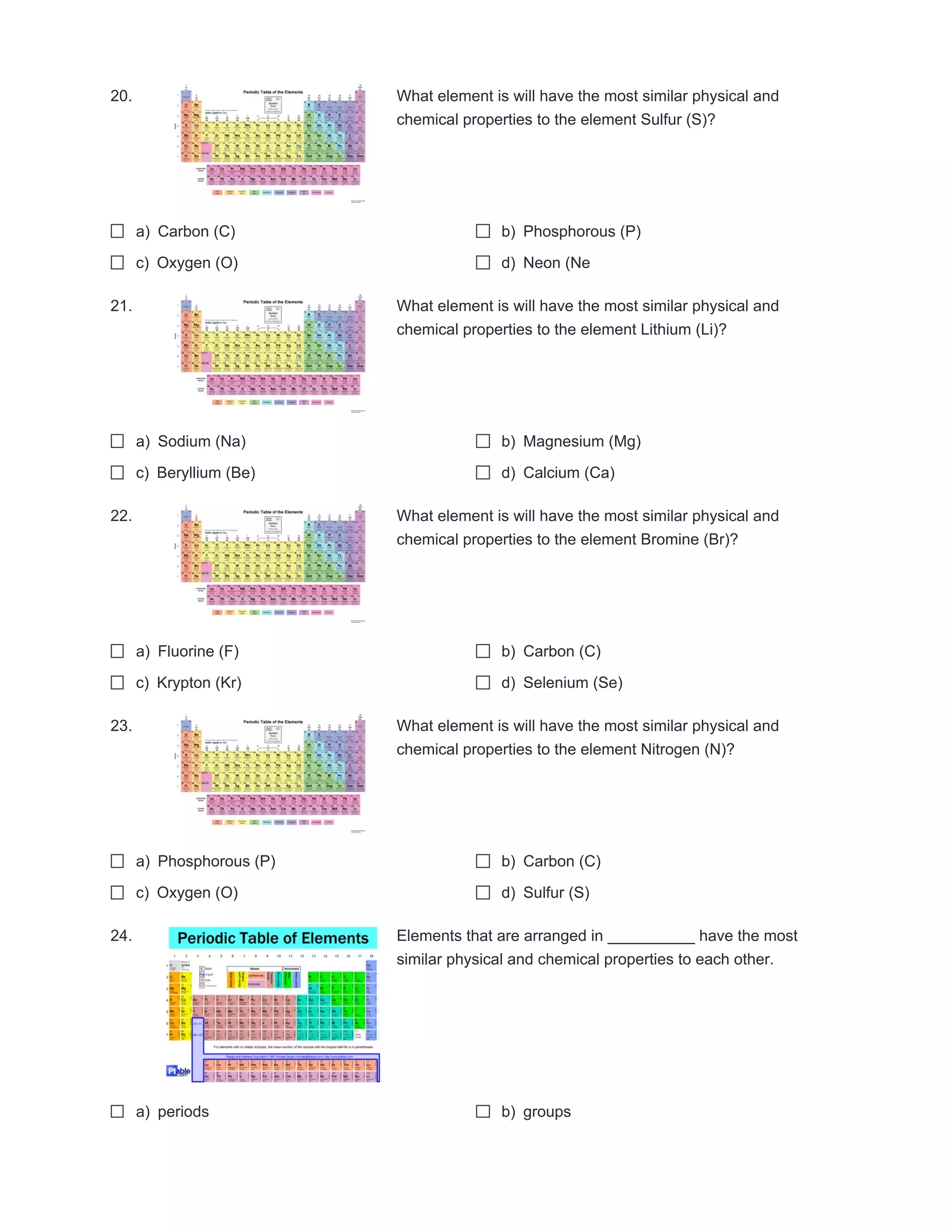 Periodic table | PDF