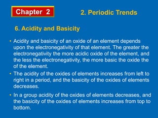 Oxide Basicity Trend