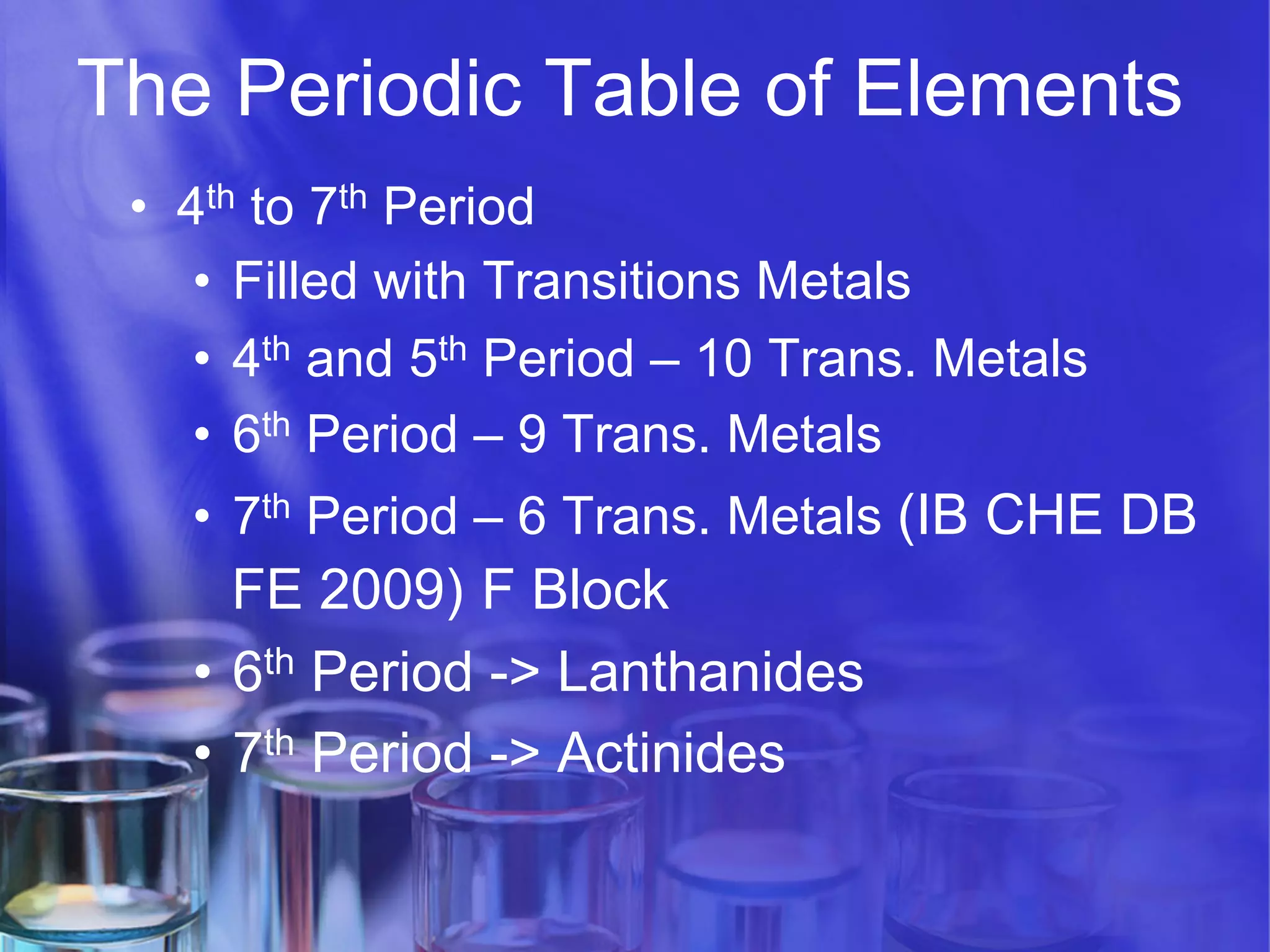 Periodic table and chemical properties | PDF