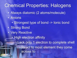 Periodic table and chemical properties | PDF