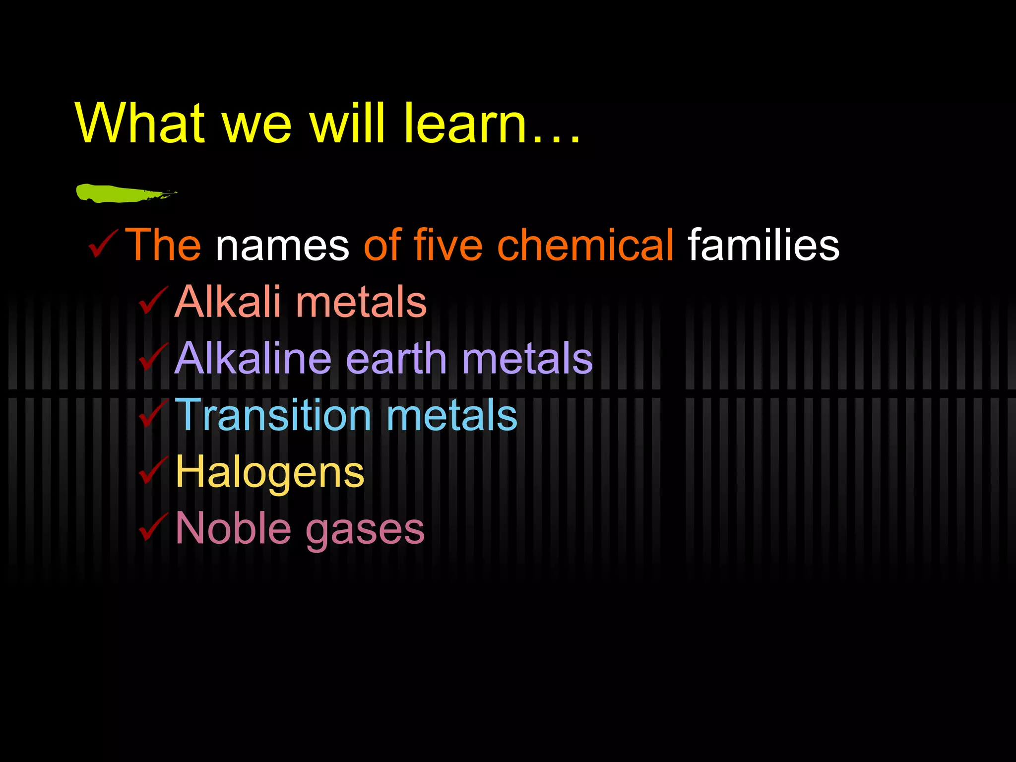Periodic Table Families Revised 09 | PPT