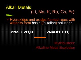 Periodic Table Families Revised 09 | PPT