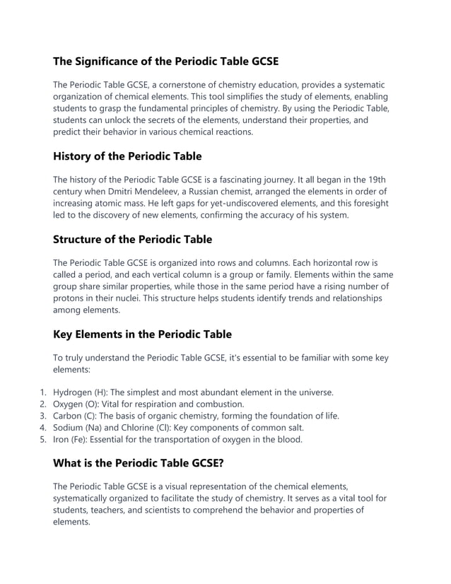 periodic table gcse.pdf