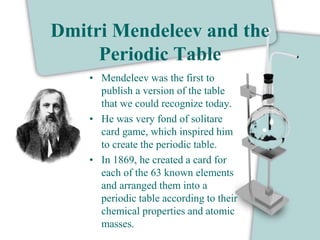Periodic table history | PPT