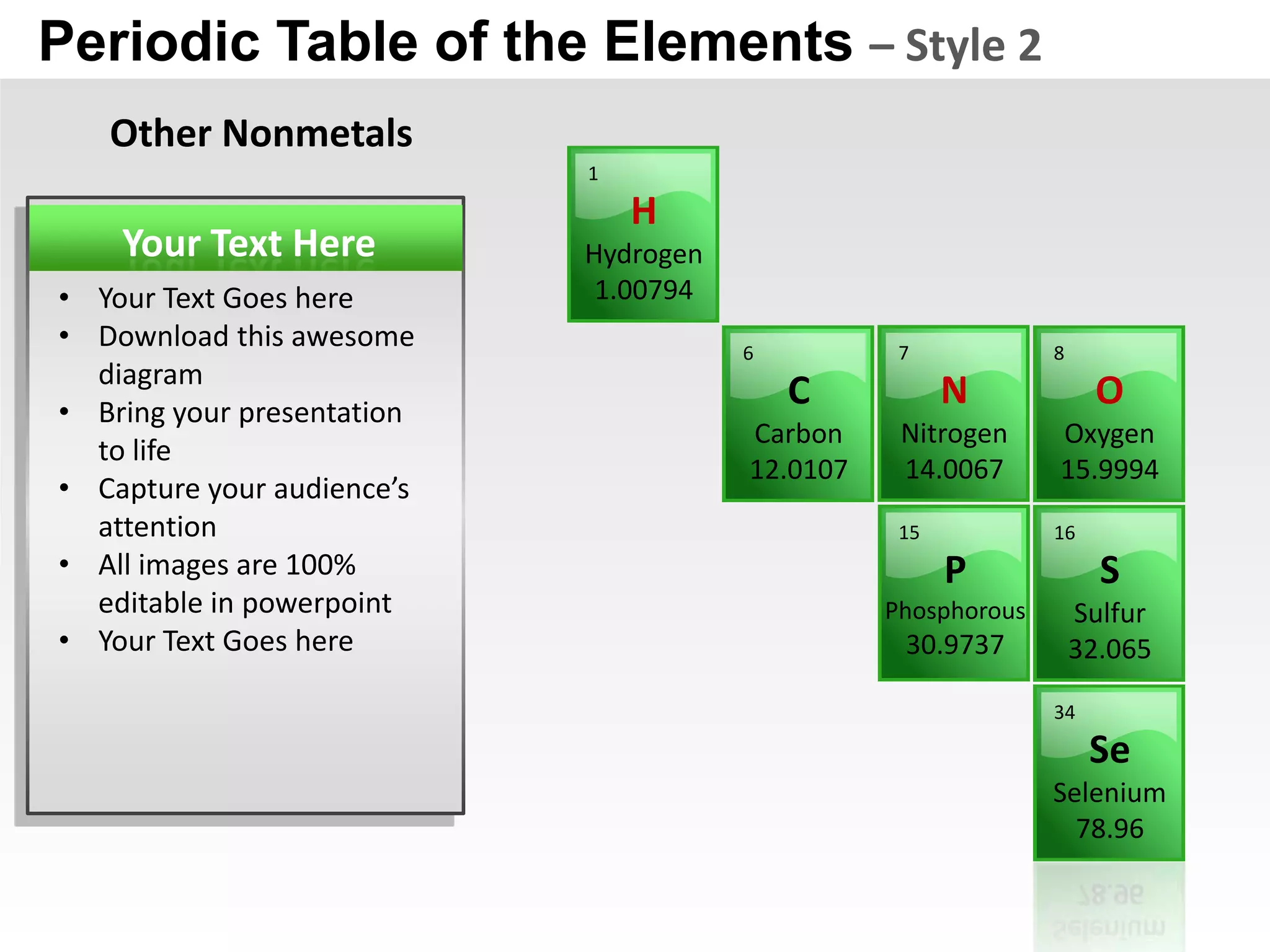 Periodic table of elements style 2 powerpoint presentation templates | PPTX