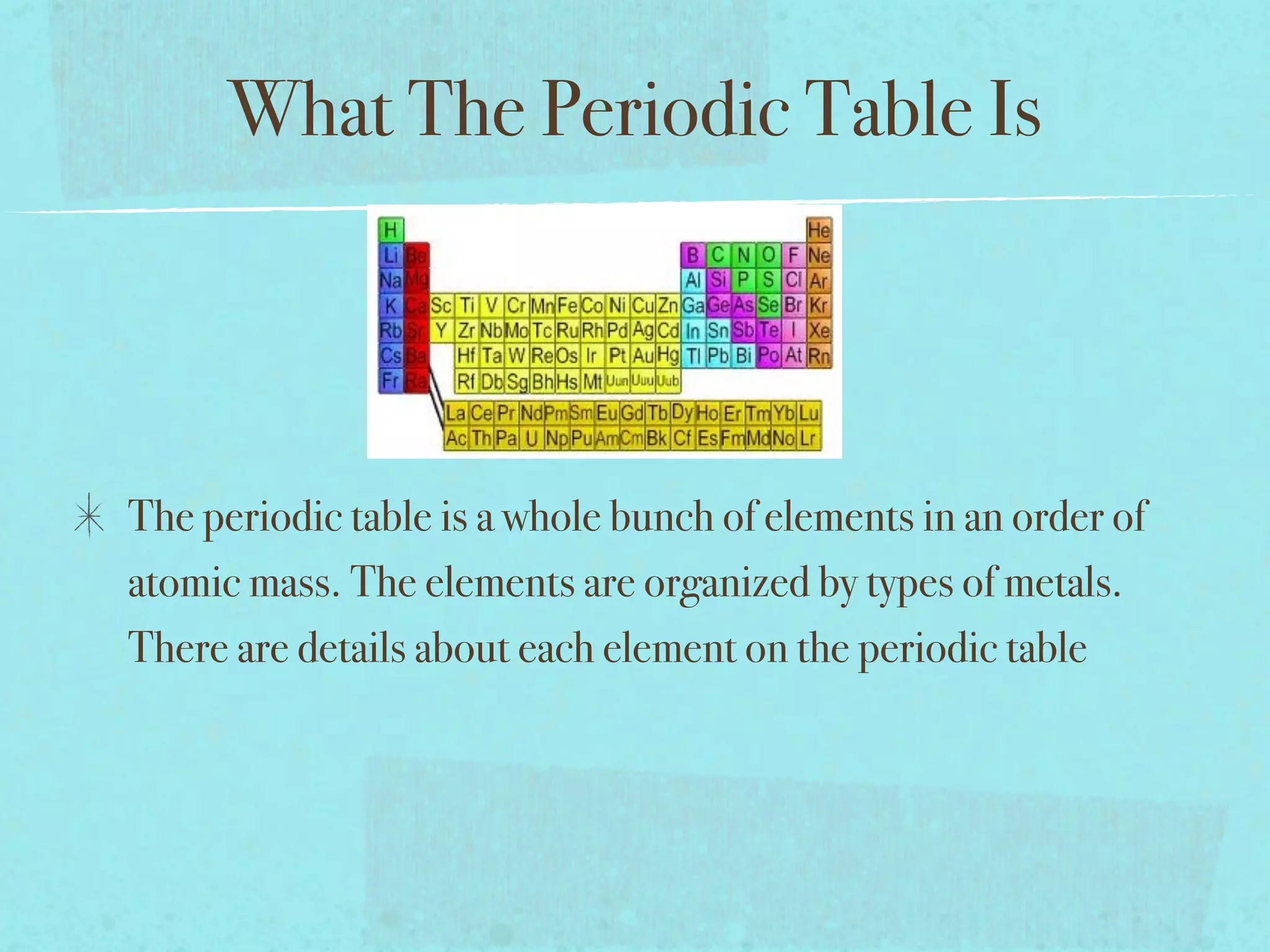 Periodic table presentation | PPT