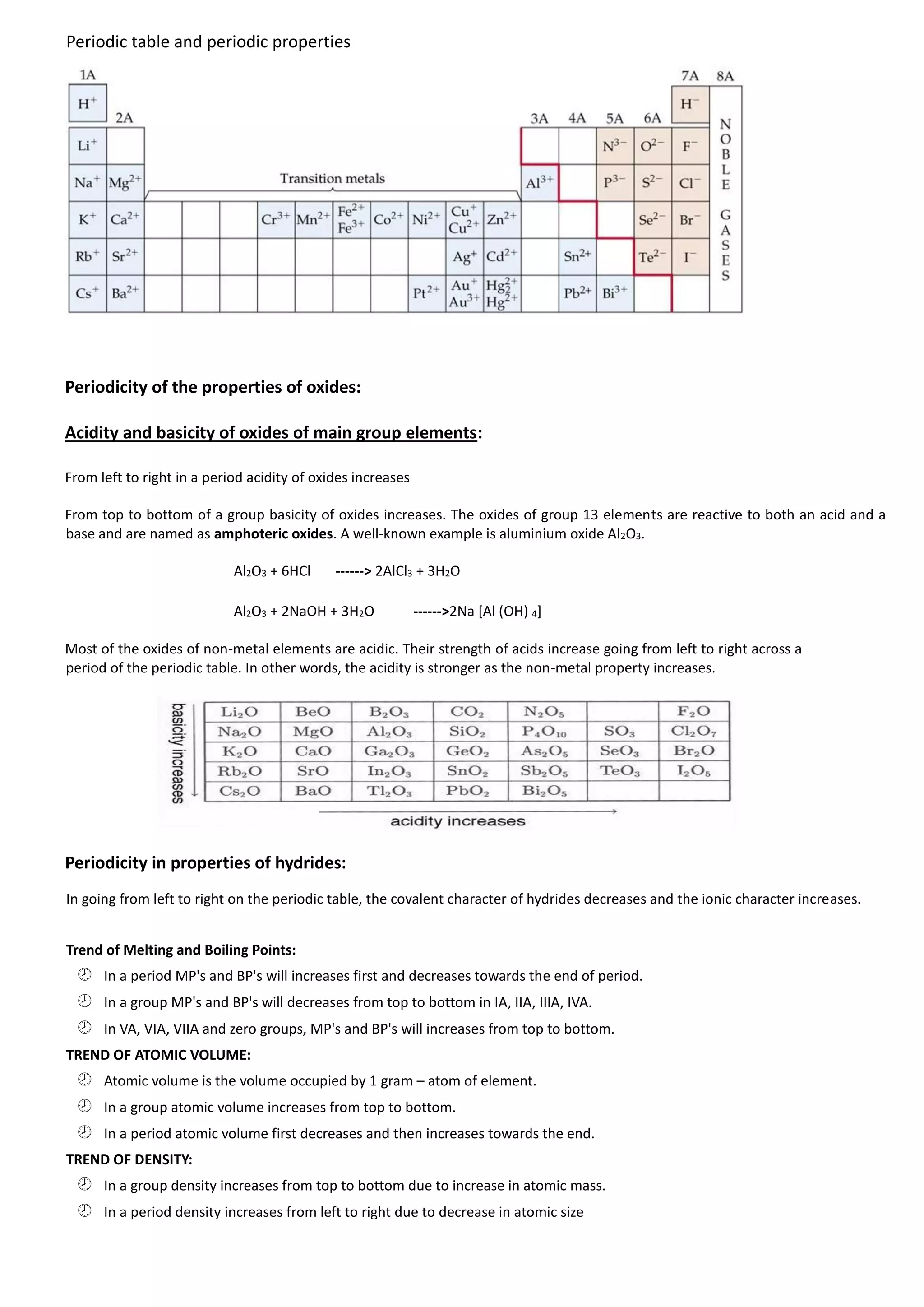 Periodic table - periodic properties | PDF