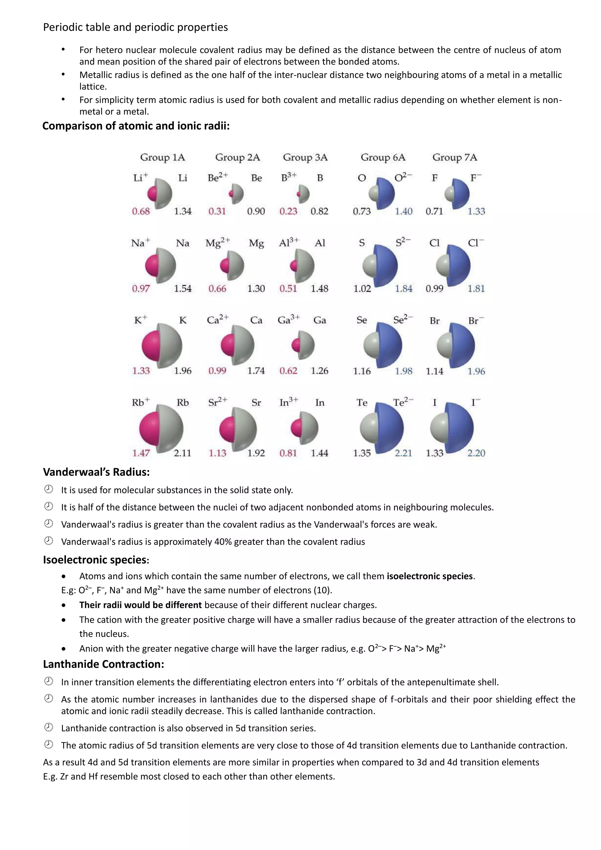 Periodic table - periodic properties | PDF