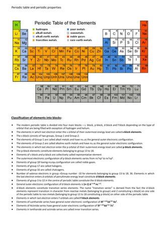 Periodic table - periodic properties | PDF