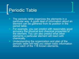 Periodic Table Science | PPT