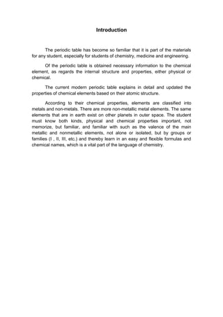 Periodic table work | PDF