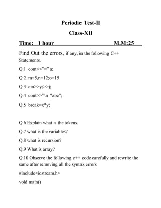 Periodic test | DOCX