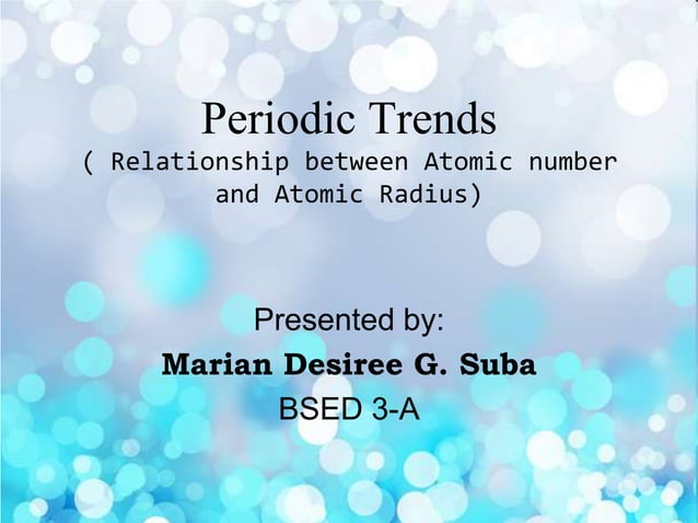 Periodic trends | PPT