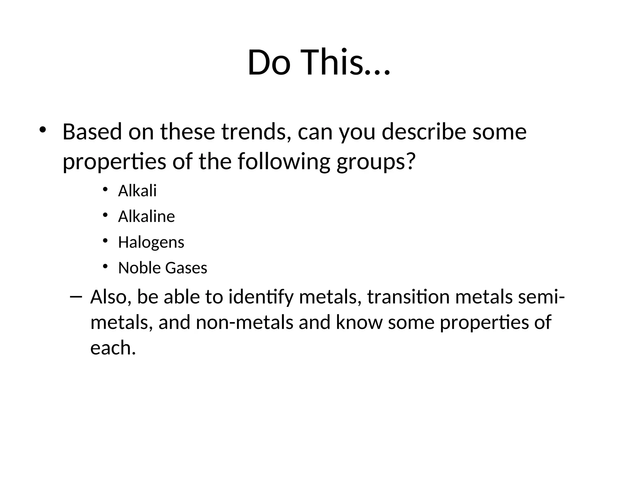 The Periodic Table of Elements and The Trends | PPT