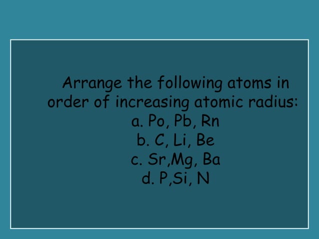 Periodic variations | PPT | Chemistry | Science