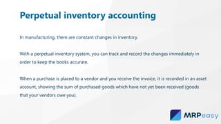 Periodic vs. perpetual inventory system in modern manufacturing | PPT