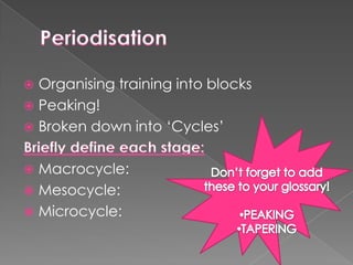 Periodisation power point 2 | PPTX