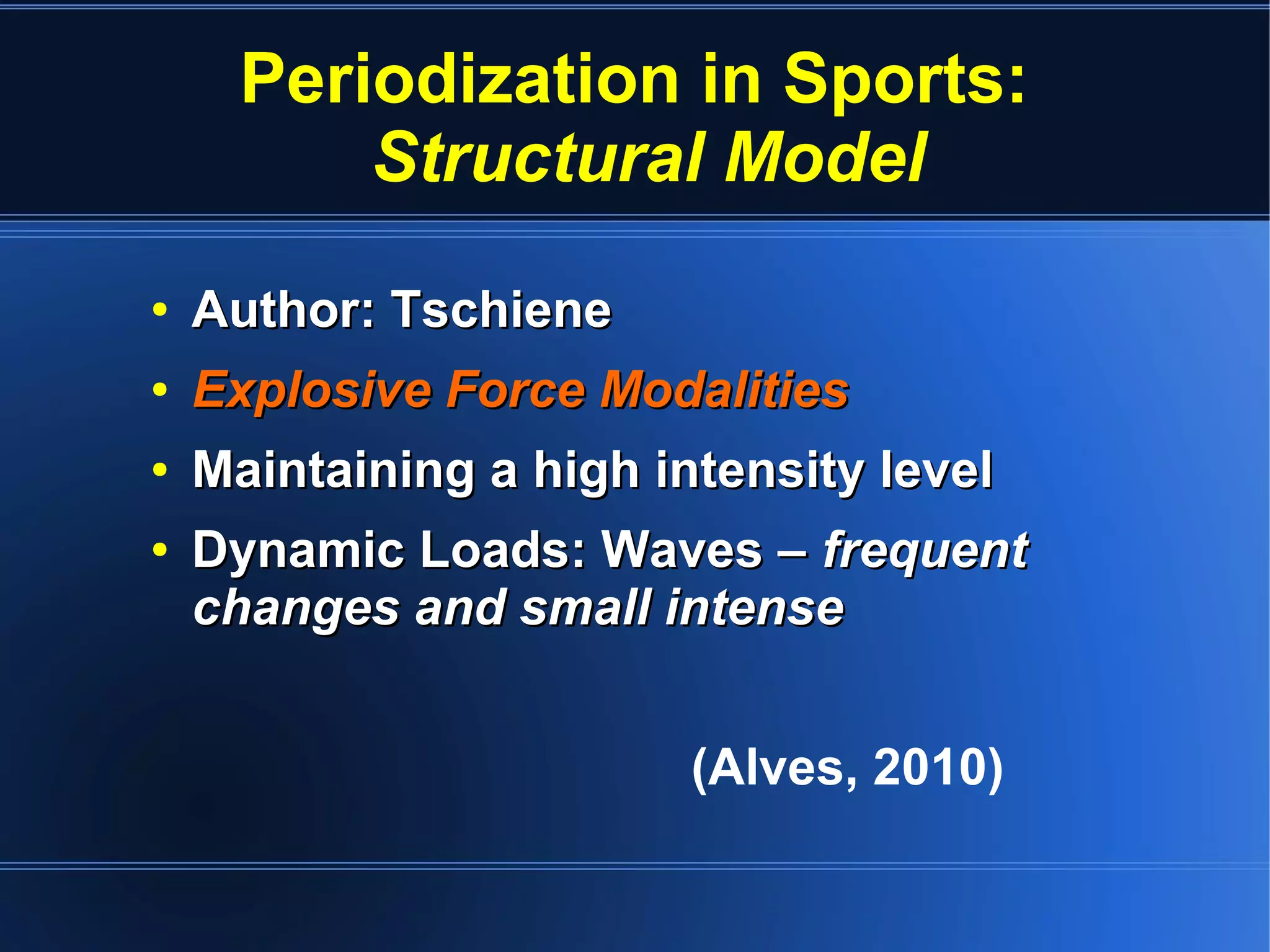 Periodization in Sports: Theoretical Basis | ODP