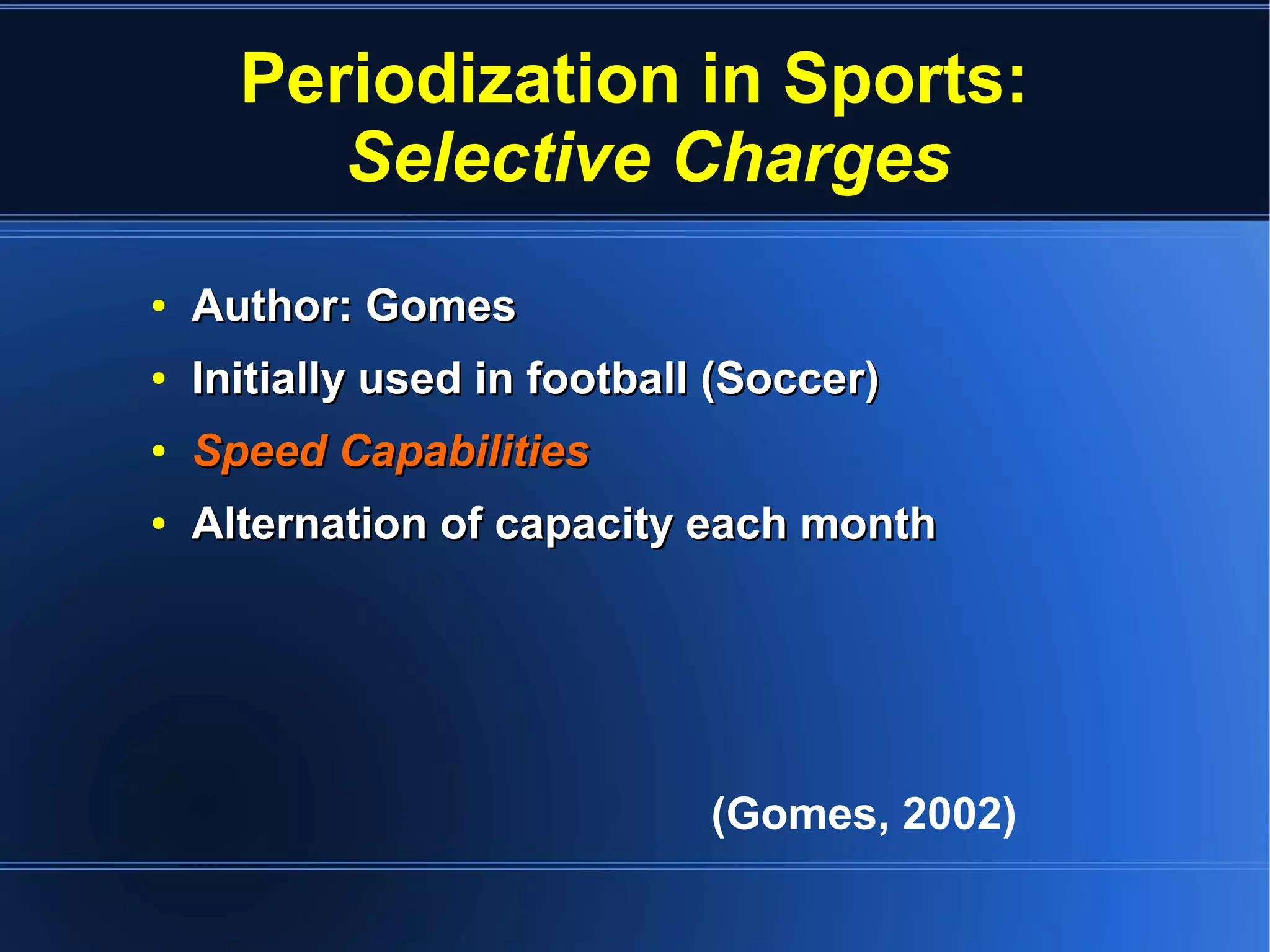 Periodization in Sports: Theoretical Basis | ODP