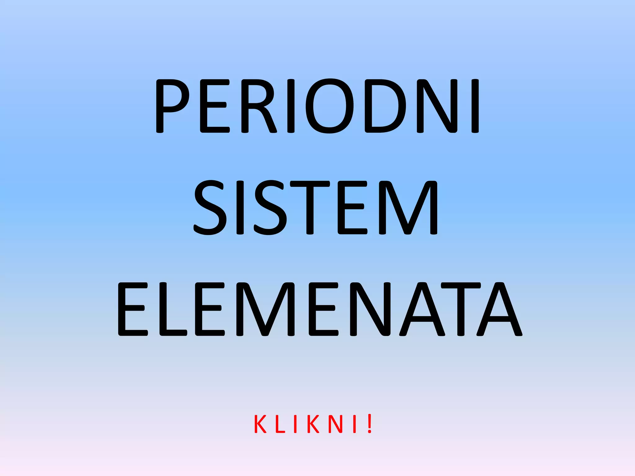 Periodni sistem elemenata | PPTX