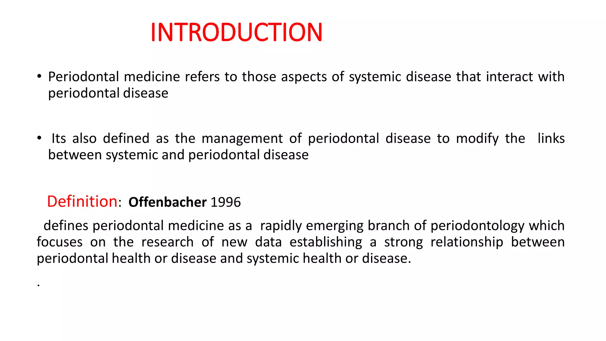 Periodontal medicine | PDF