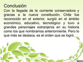 Periodo conservador en chile | PPT