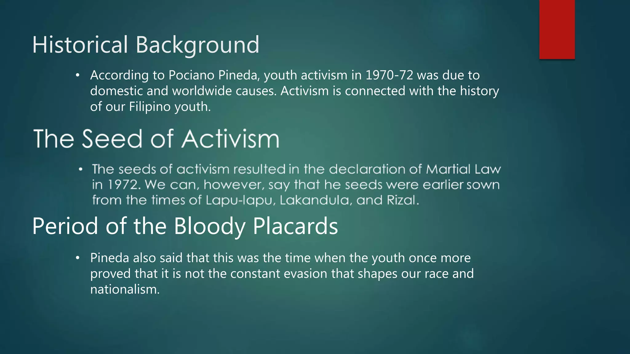 Period of activism (1970 1972) | PPTX