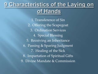 Period of spiritual instruction laying on of hands, doctrine of laying ...