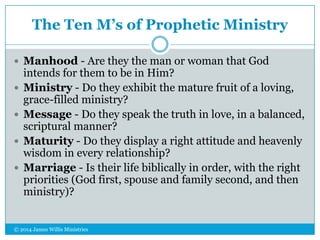 Period of spiritual instruction realms of the prophetic | PPT