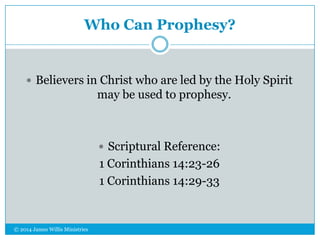 Period of spiritual instruction realms of the prophetic | PPTX