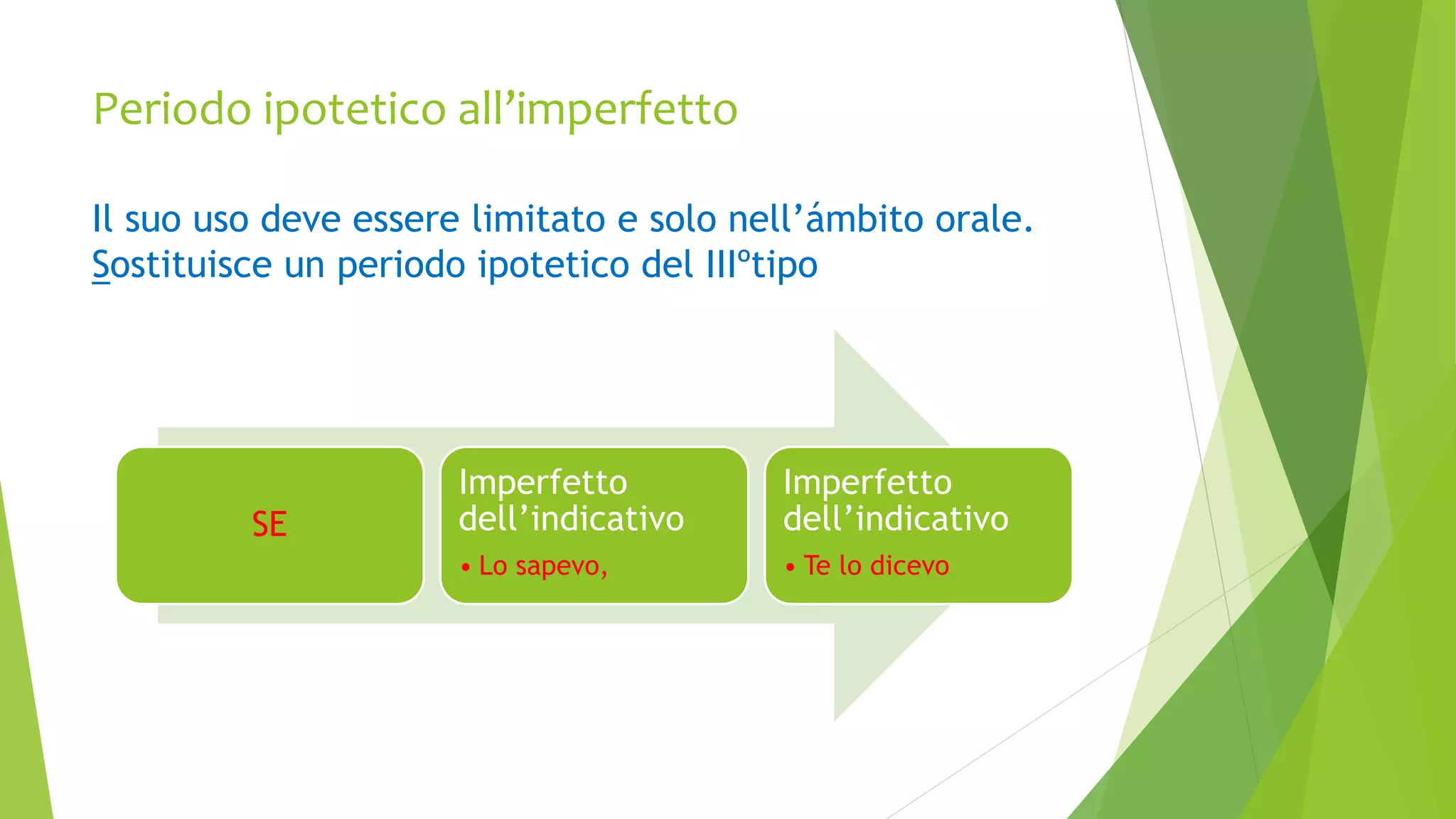 Periodo ipotetico schema riassuntivo | PPT