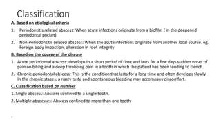 Periodontal abcess in dentistry concise view.pptx