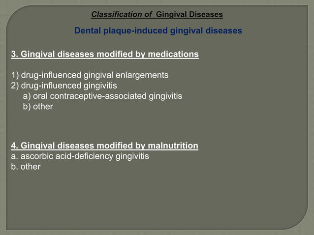 Periodontal Diesase Classification (presentation) | PPTX | Dental ...