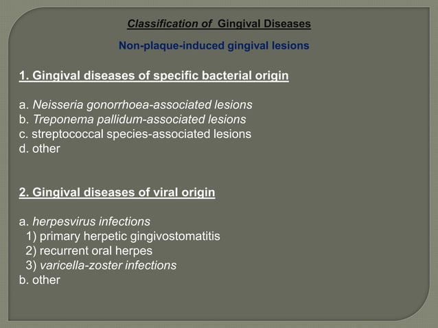 Periodontal Diesase Classification (presentation) | PPTX | Dental ...