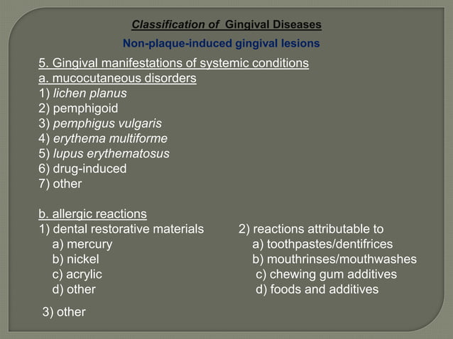 Periodontal Diesase Classification (presentation) | PPTX | Dental ...