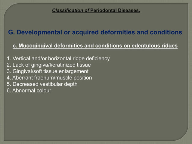 Periodontal Diesase Classification (presentation) | PPTX | Dental ...
