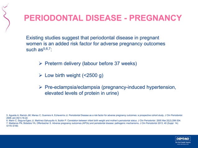 Periodontal disease and pregnancy | PPTX | Dental Health | Diseases and ...