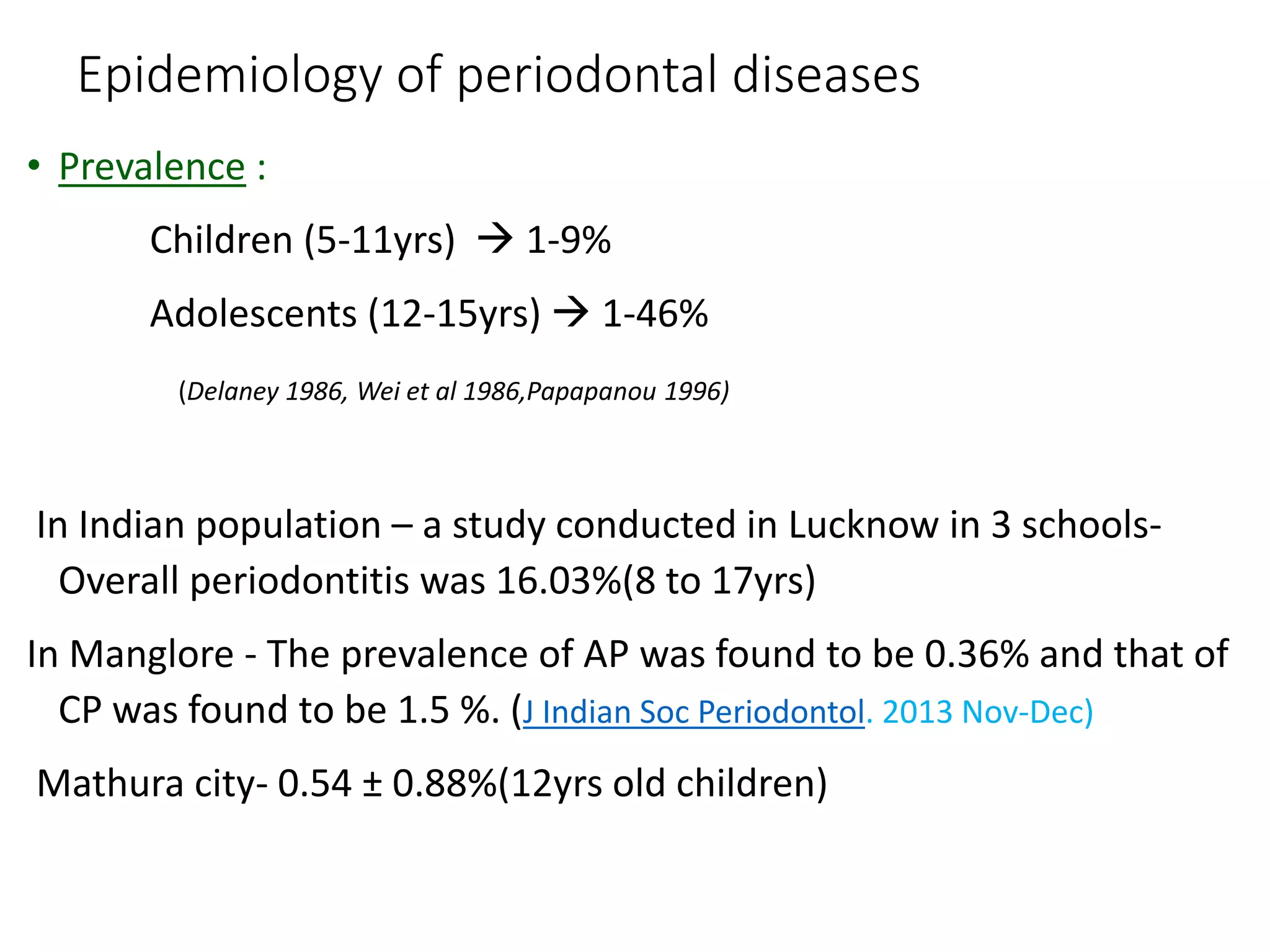 Periodontal disease in children -pedodontics | PPTX