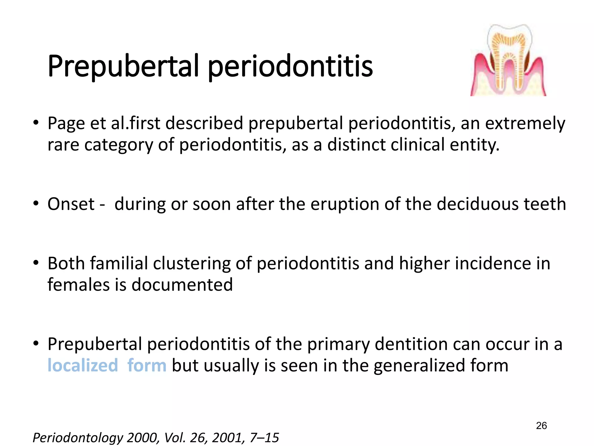 Periodontal disease in children -pedodontics | PPTX