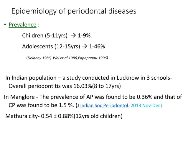Periodontal disease in children -pedodontics | PPTX