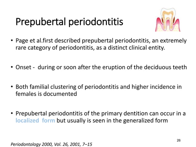 Periodontal disease in children -pedodontics | PPTX