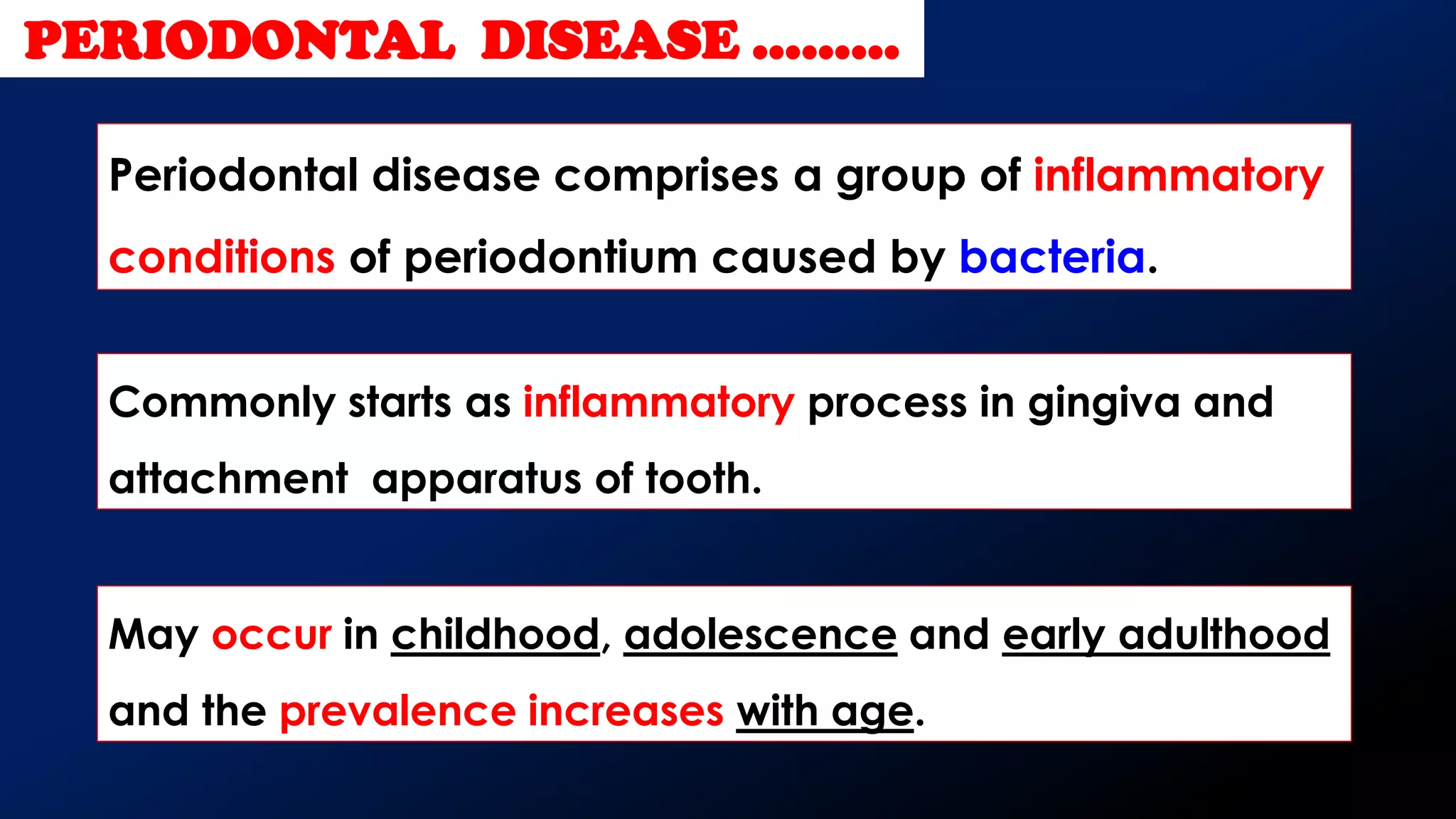 Periodontal diseases Classifications and treatments | PDF