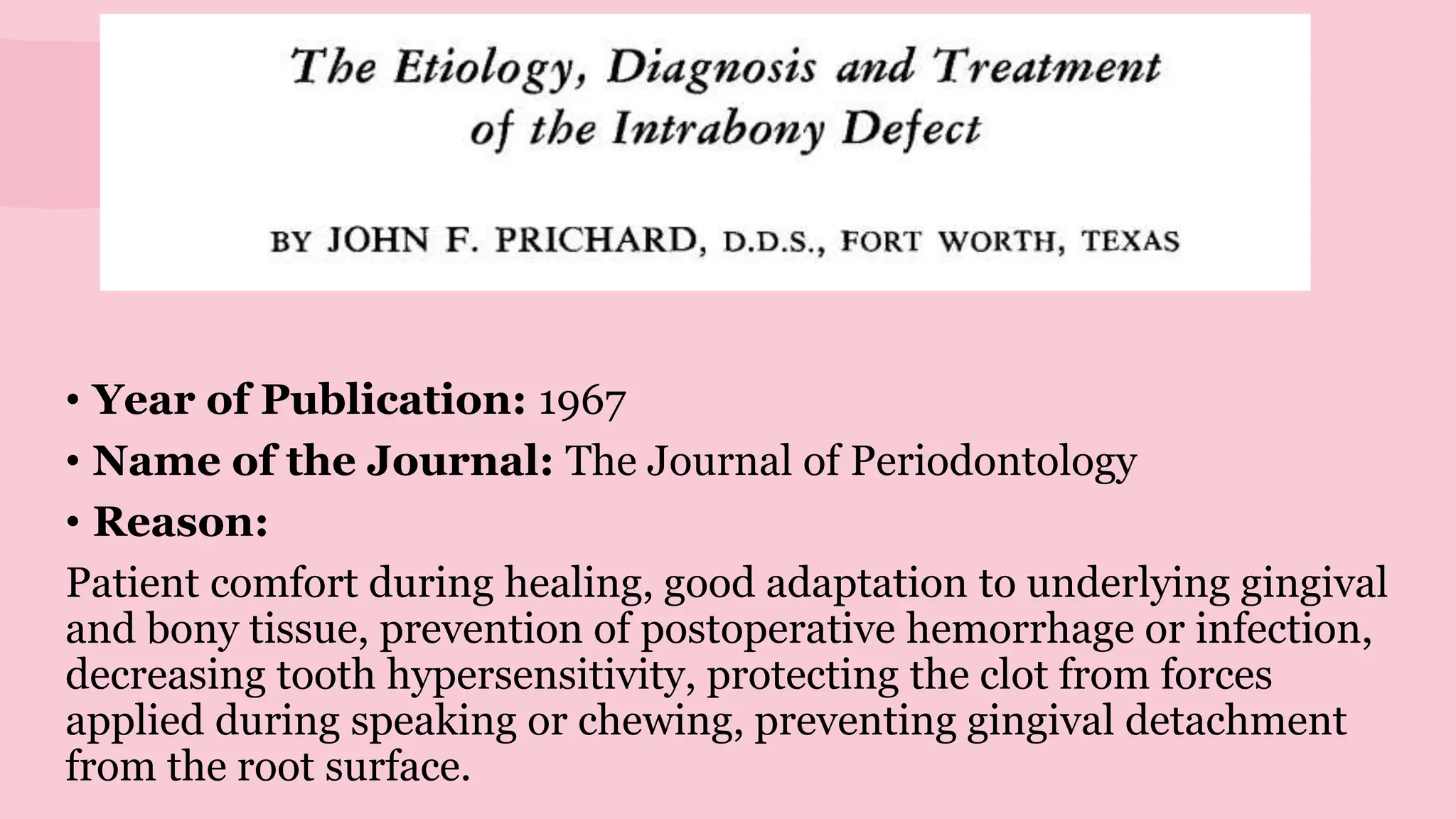PERIODONTAL DRESSING perio pack - JC.pptx
