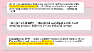 PERIODONTAL DRESSING perio pack - JC.pptx | Oral care | Personal Care